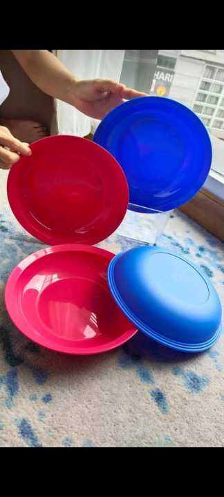 piring makan Tupperware/cresendo plate. wadah makan dewasa | Lazada ...