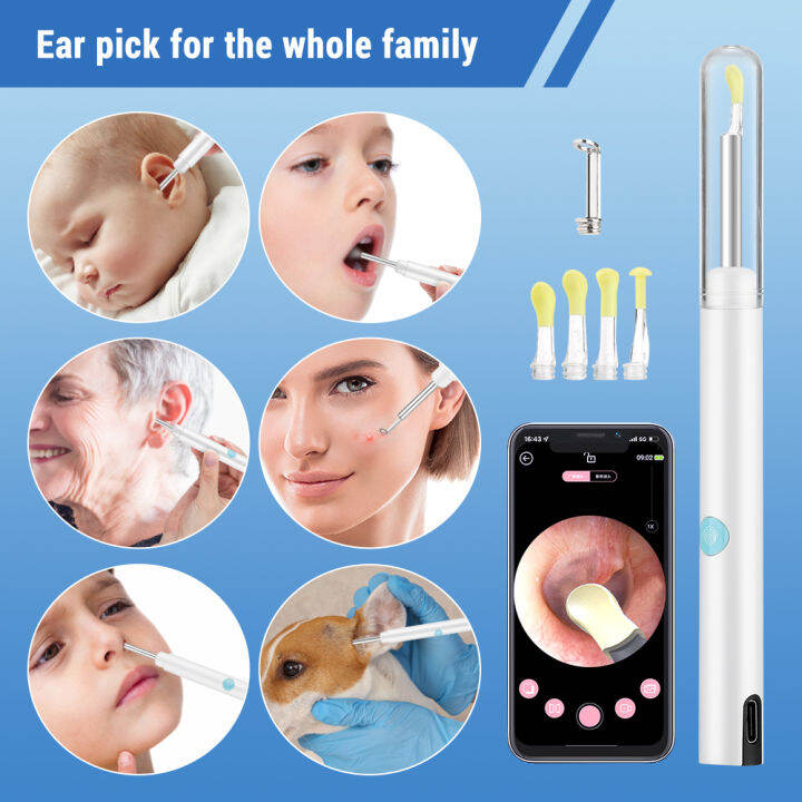 Intelligent Luminous Ear Spoon HD Pixels Endoscope Visual Acne Pore ...