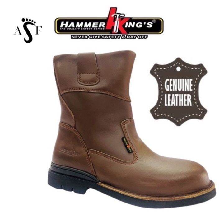ORIGINAL HAMMER KINGS High Cut Pull-Up Safety Shoes HK- 13005 | Lazada