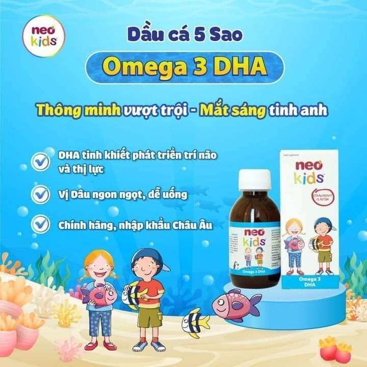 Quà Tặng ] siro Neo Kids Omega 3 DHA - Hỗ trợ bổ sung DHA,vi ta min A,E tăng cường thị lực, DHA ...