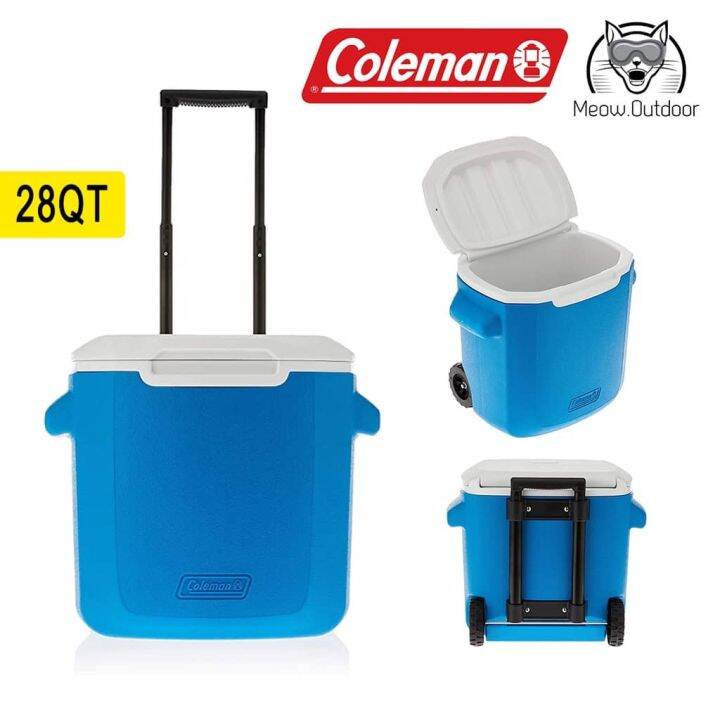 Coleman Wheeled Cooler 28QT/26.5L COLEMAN WITH WHEELED ICEBOX COOLER ...