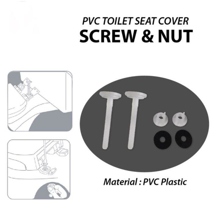 Ready Stock ~ Toilet Seat Cover Hingers,Screw & Nut | Lazada