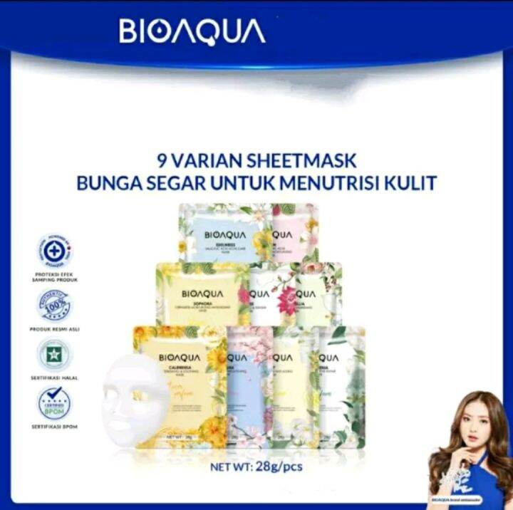 BIOAQUA sheet Mask Flower Series - Masker Wajah Bio Aqua | Lazada Indonesia