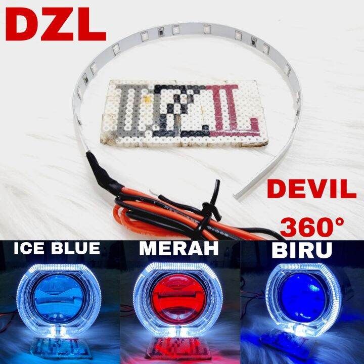 Lampu led devil 360 demon biled projector devil eye projie 2.5 inch 3 ...