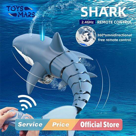 TOYSMARS Funny RC Shark Toy Remote Control Animals Robots Bath Tub Pool ...