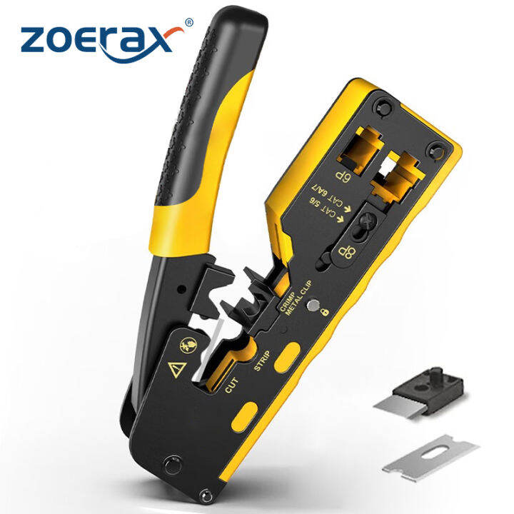 ZoeRax RJ45 Crimper Tool Ethernet Crimping Tool Wire Cutter Crimper For ...