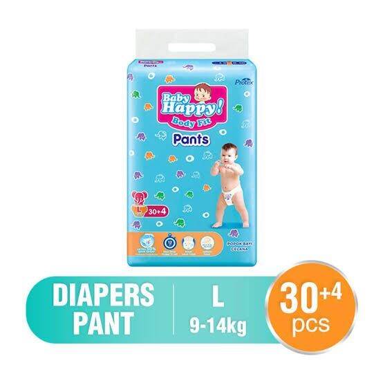 Pampers Baby Happy L30+4 popok bayi | Lazada Indonesia