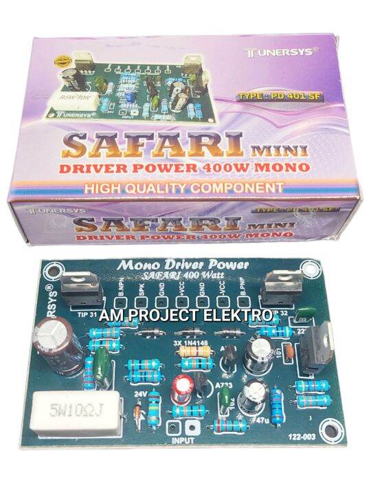 Kit Driver power amplifier SAFARI 400W mono Merk Tunersys Bagus ...