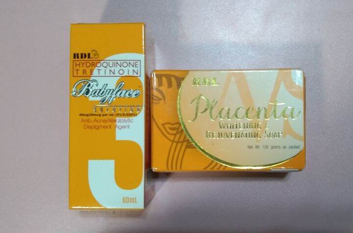 RDL Baby Face #3 & RDL Placenta Rejuvenating soap ( FREE COTTON ...