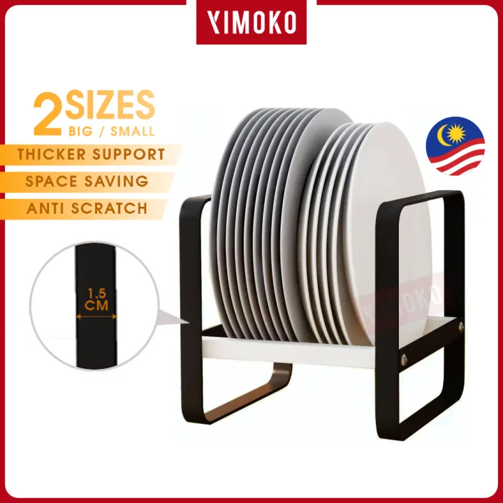 Plate rack small large plate holder kitchen storage rack dish organizer ...