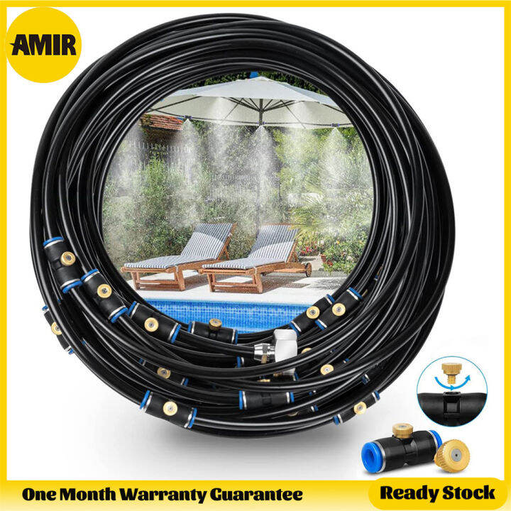 AMIR Misting Cooling System, 15M Spray Mist Cooling Set, Outdoor ...