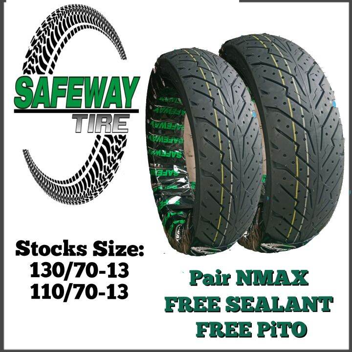 Safeway Tire/Nmax v1,v2 Set Japan Standard Front/Rear W/sealant/Pito ...