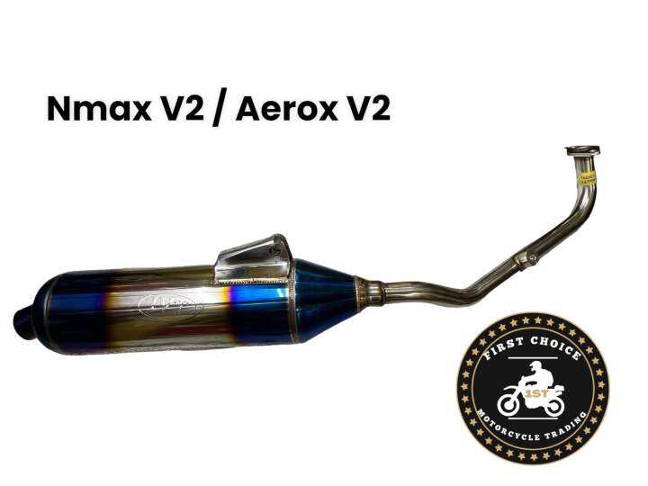 JVT Pipe Adjustable Titanium Stainless v3 For Nmax v2/Aerox v2/ Click ...