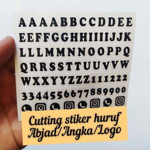 STIKER CUTTING ABJAD STICKER ABCD ABJAD UKURAN 15CM | Lazada Indonesia