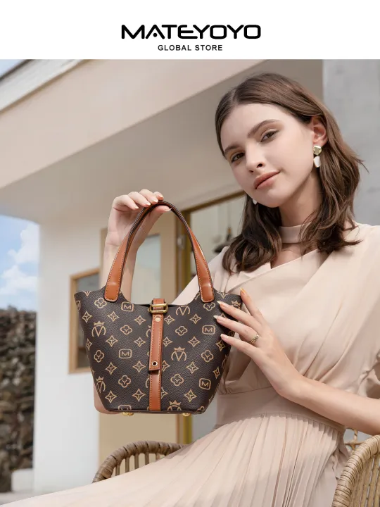 MATEYOYO ผู้หญิงกระเป๋าถือไหล่สลิงกระเป๋า Crossbody Tote กระเป๋า PU หนัง Retro กระเป๋า Messenger ...