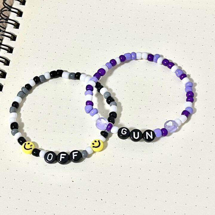 กำไลข้อมือ OFF GUN (เส้นเดี่ยว) กำไลลูกปัด | Lazada.co.th