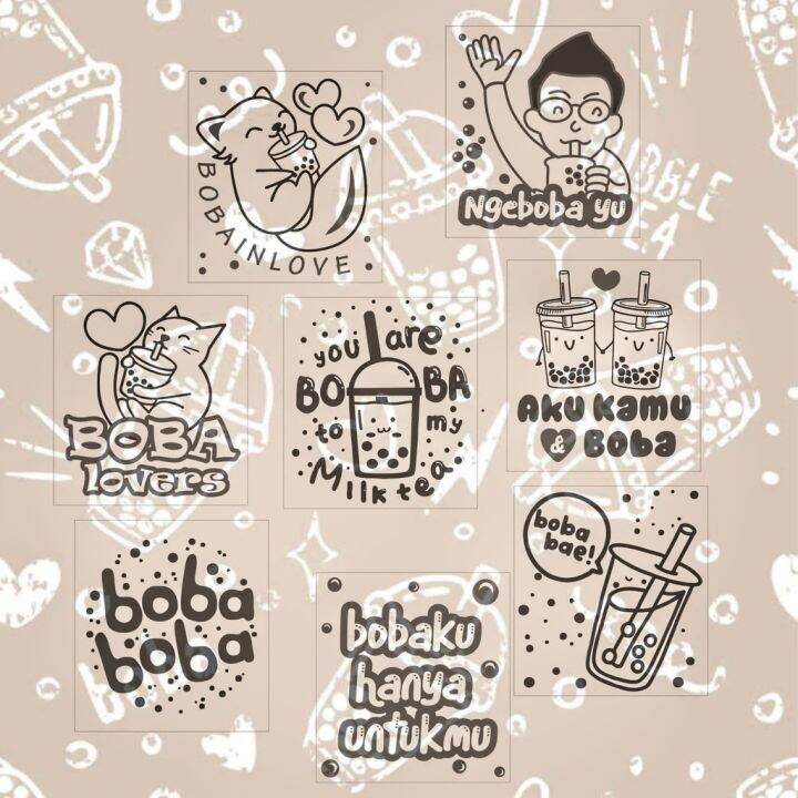 Label Kemasan BOBA Stiker Boba 100 pcs | Lazada Indonesia