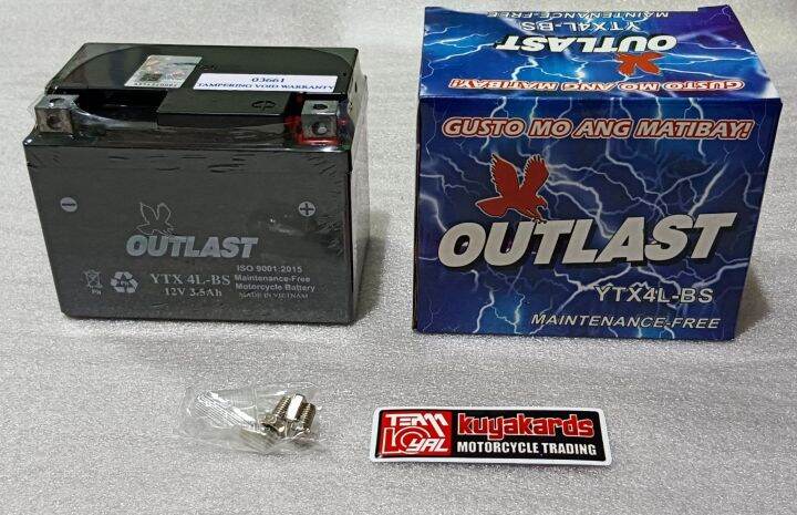 OUTLAST BATTERY (MAINTENANCE FREE) YTX4L-BS | Lazada PH