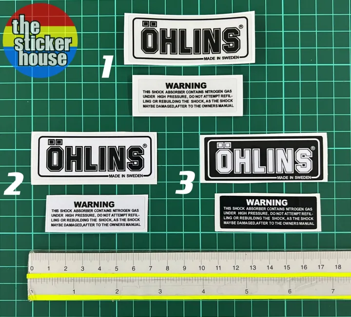 OHLINS (SET) STICKER PRINTING SET DESIGNS BRAND OHLINS SHOCKS ABSORBER ...