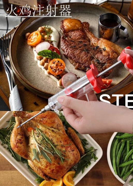 1Pcs Marinade Spice Syringe Meat Flavor Injector BBQ Cooking Tool ...
