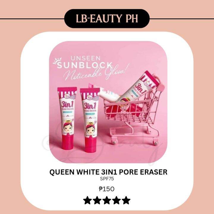 Queen White 3 in 1 Pore Eraser Sunblock SPF 75 | Lazada PH