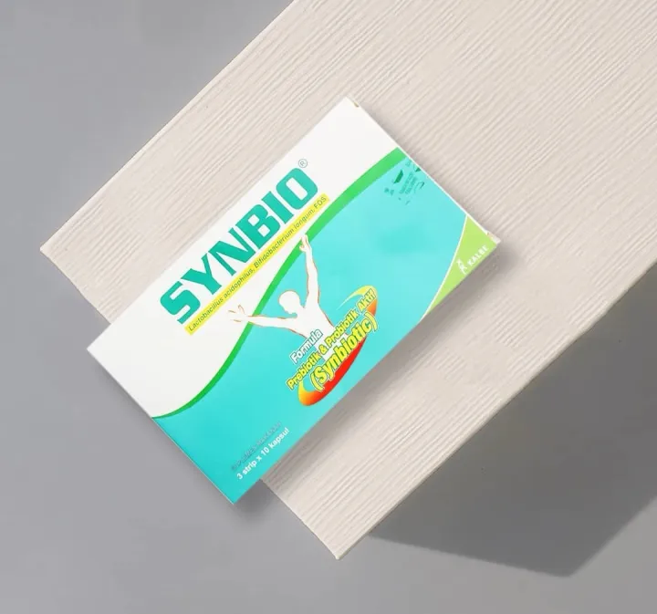 Synbio probiotik untuk pencernaan per box (3 strip x 10 kapsul ...