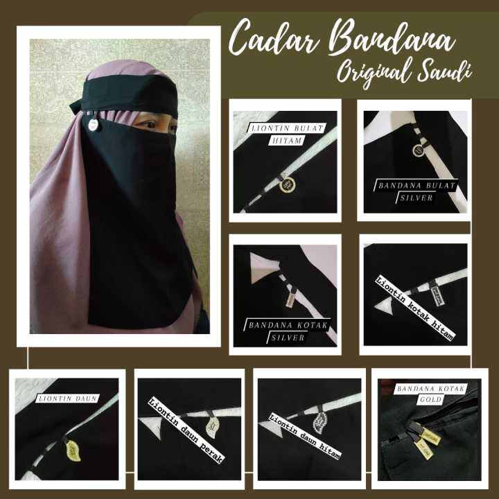 Cadar bandana cadar poni niqob saudi niqob arab hitam penutup wajah ...