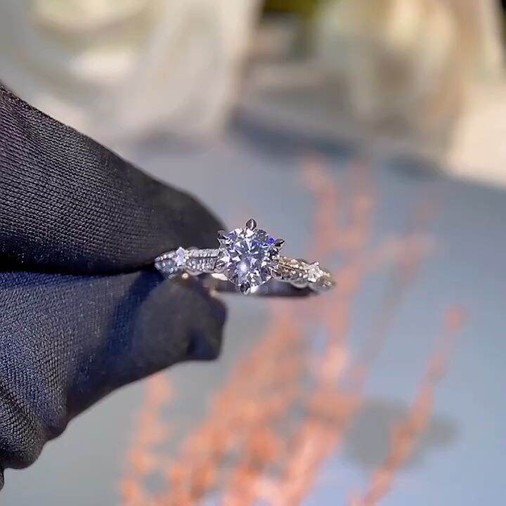 2023 แหวนใหม่หญิงแหวนเพชร 18K S925 เงินสเตอร์ลิงข้อเสนอแหวนเพชรระดับไฮเอนด์ | Lazada.co.th