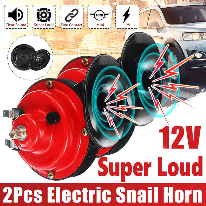 2pcs Universal Car motorcycle 12V Super Loud Horn Vehicle Boat Auto ... 2pcs Universal Car motorcycle 12V Super Loud Horn Vehicle Boat Auto ...