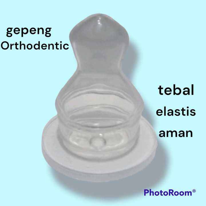 Karet dot gepeng orthodentic ukuran M dan L muat untuk semua merk botol ...