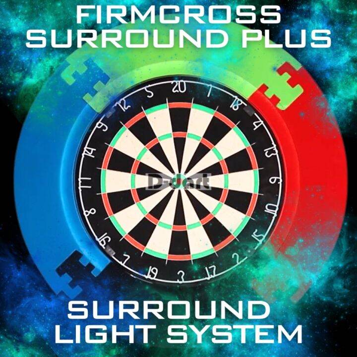 FIRMCROSS DARTBOARD SURROUND - LED SURROUND PLUS EVA DART BOARD ...