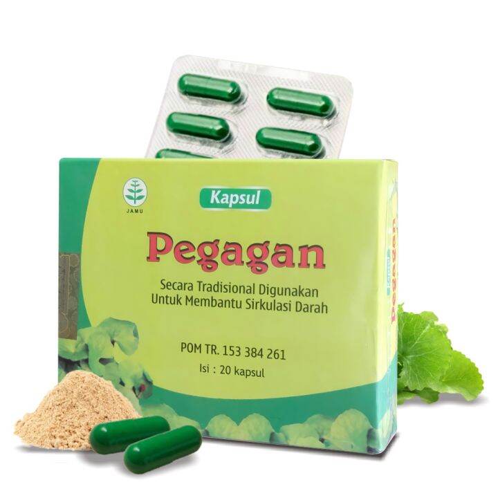 obat herbal kapsul blister pegagan melancarkan peredaran darah nutrisi ...