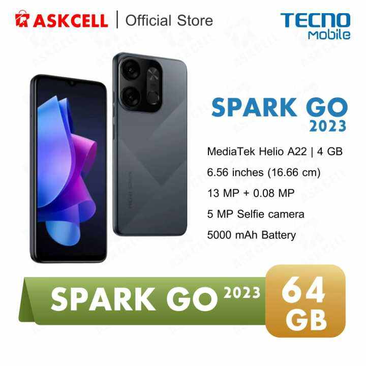 Handphone Tecno spark Go 2023 Ram 4+3/64GB 5000mAh Type-C charger ...