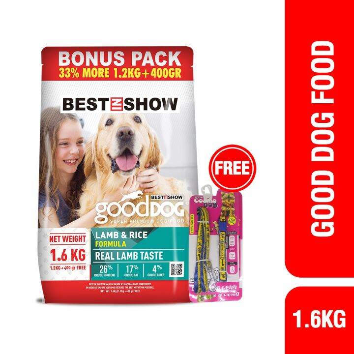 Best In Show Good Dog Lamb & Rice 1.2 Kg + 400gr FREE GIFT COSMO DOG ...