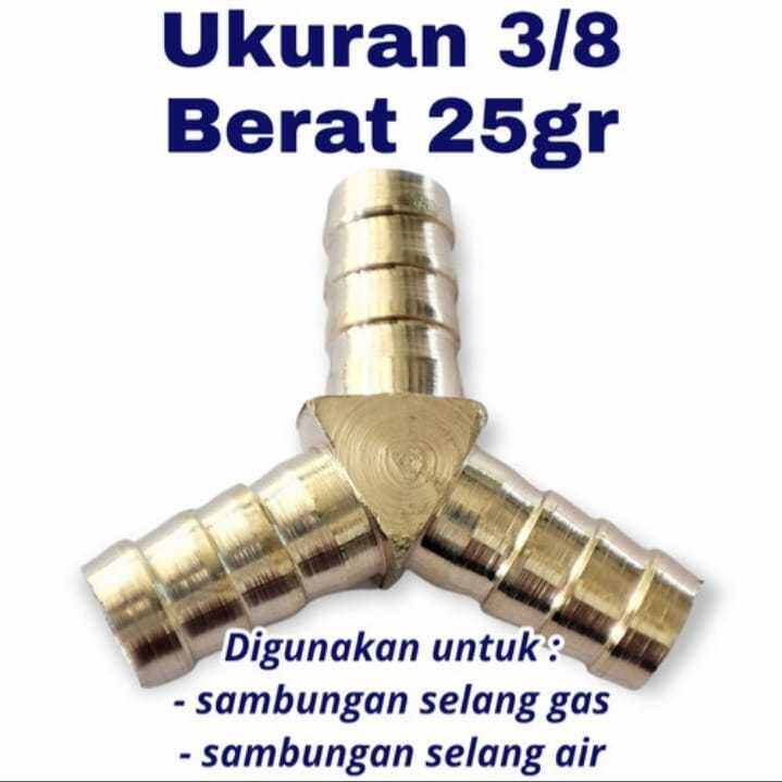 nepel cabang 3 kompor gas, sambungan air, sambungan angin | Lazada ...