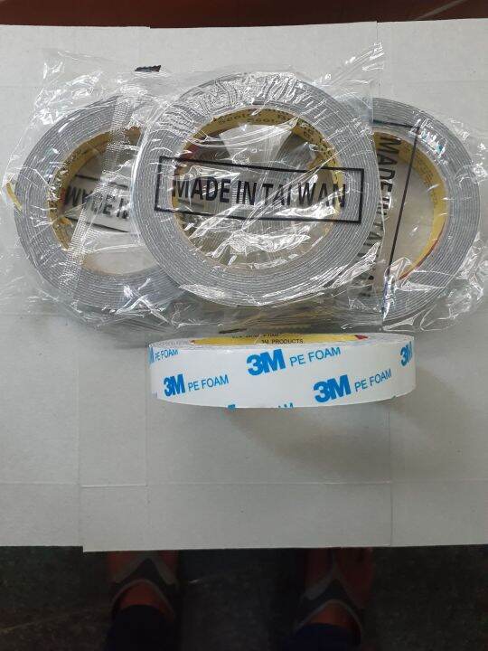 isolasi bolak-balik double tape 3m abu | Lazada Indonesia