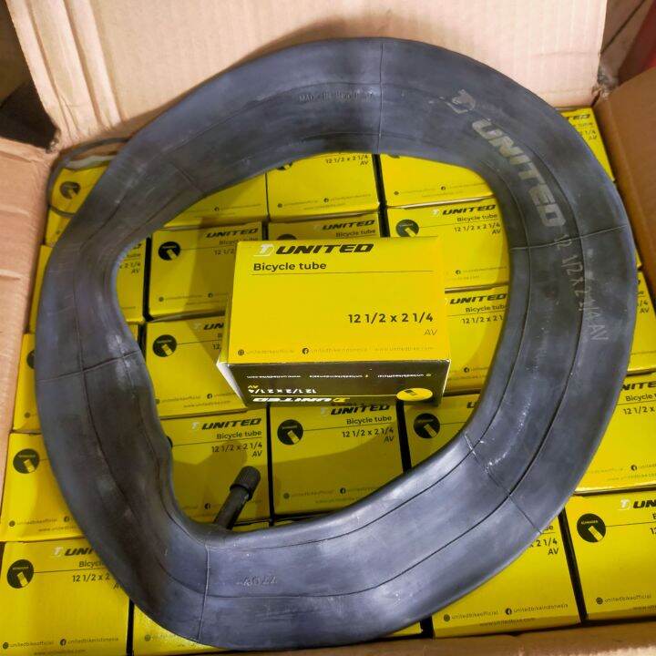 ban dalam sepeda ukuran 12 1/2x2 1/4 pentil motor merk united ban dalam ukuran 12 inch | Lazada ...