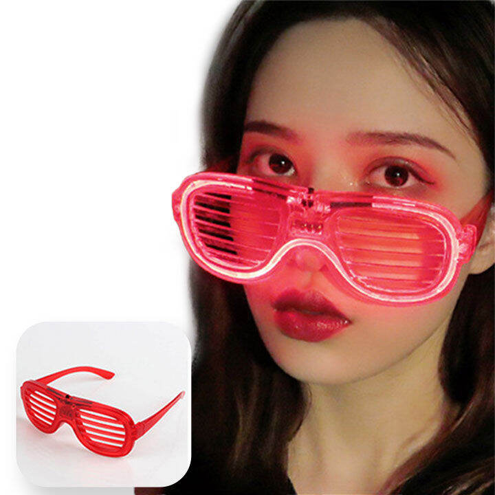 Blinds Led Luminous Glasses Prom Glasses Fluorescent Cold Light Ktv Bar Event Toys Supplies ...