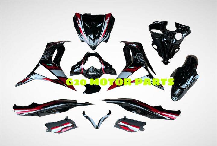 BENELLI RFS150 BODY COVER FULL SET BLACK ORIGINAL 100% TANAM STRIPE ...