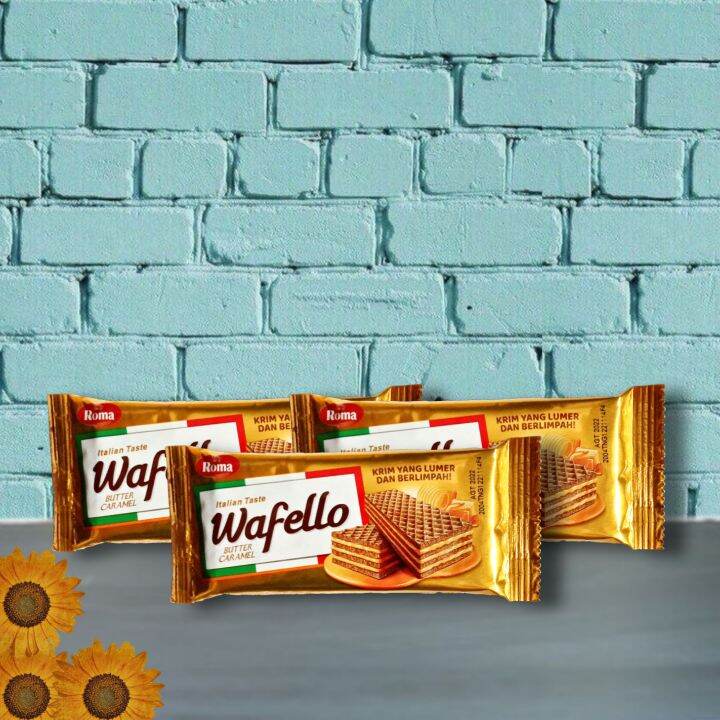 Roma Italian Wafello Butter Caramel Krim Yang Lumer Dan Berlimpah! 20 ...