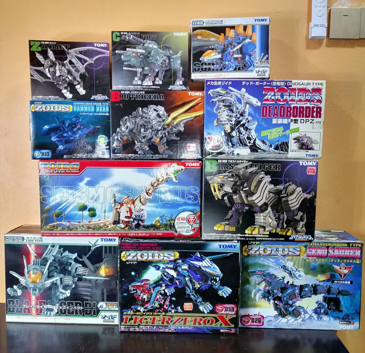 Zoids Original TOMY Deadborder Brastle Tiger Geno Saurer Bio Tricera ...