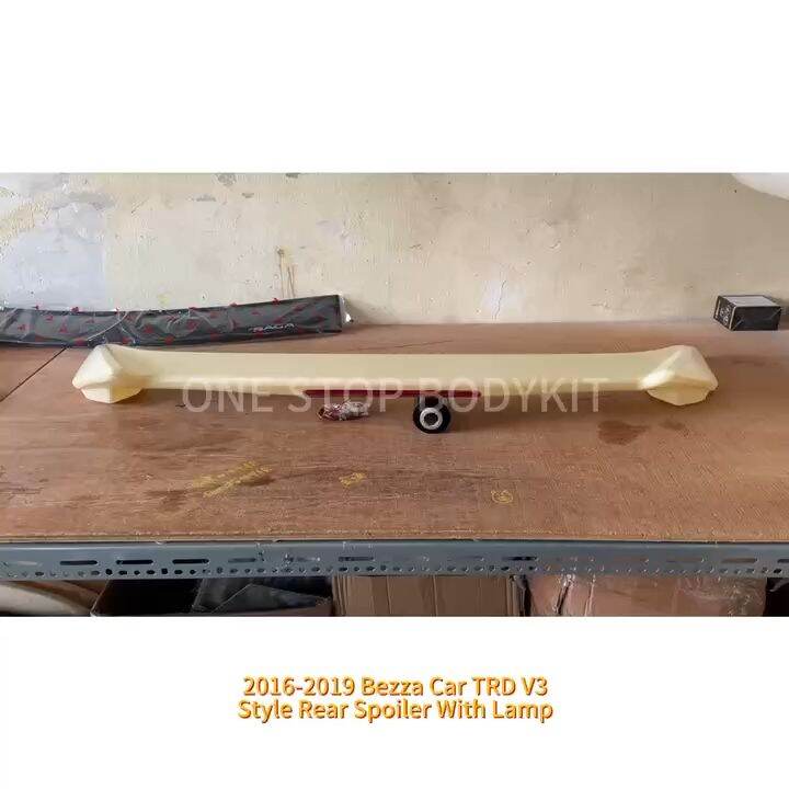 PERODUA BEZZA 2016-2019 TRD V3 STYLE REAR TRUNK SPOILER ABS SKIRT LIP ...