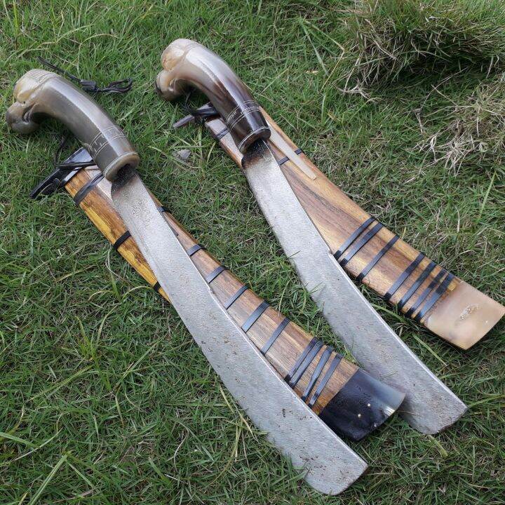 Golok Tanggung Panjang bilah 30 cm Golok Kerja Handle Golok Tanduk Sapi ...