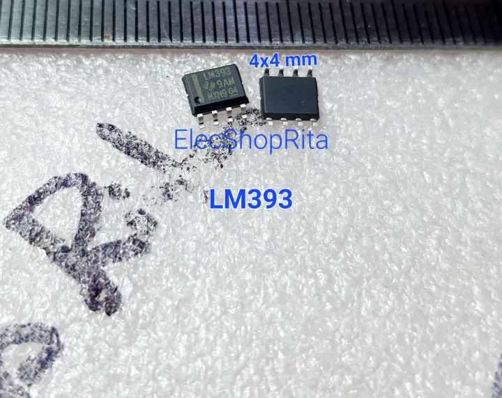 LM393 ,393 SMD-8 PIN Semiconductor ไอซีขนาดเล็ก 8 ขา (ขนาด 4×4 mm ...