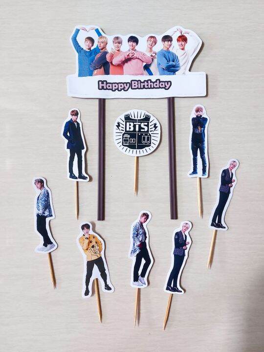 TOPPER BTS / CAKE TOPPER BTS / TOPPER KUE BTS / HIASAN KUE BTS | Lazada ...