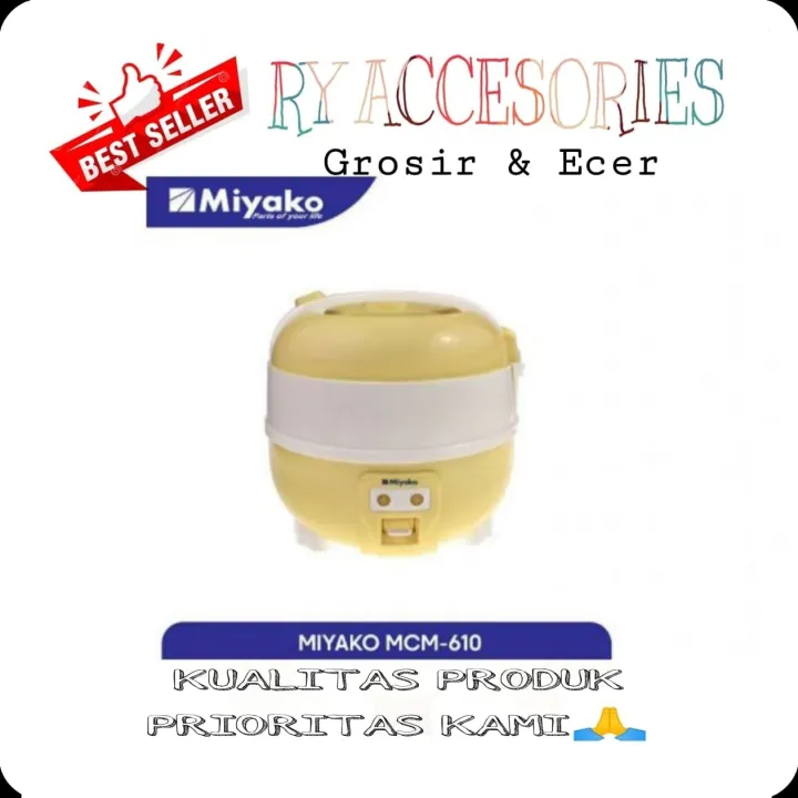 RY - Rice Cooker Miyako MCM-610 1Liter / Magic Com Miyako MCM 610 ...