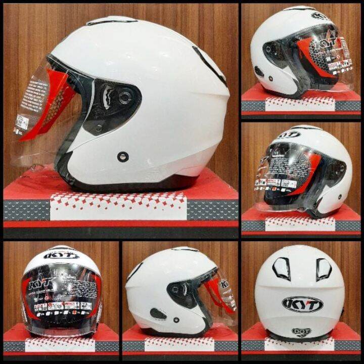 HELM KYT KYOTO R PUTIH DAN PULL WARNA ORIGINAL | Lazada Indonesia