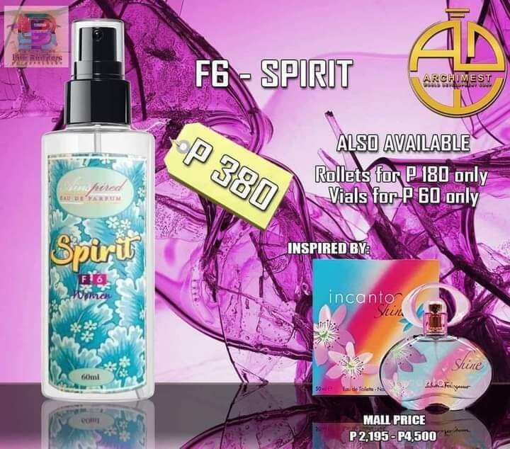 Oil Based Ainspired Perfume F6 Spirit By FerragamoI.S 60ml | Lazada PH
