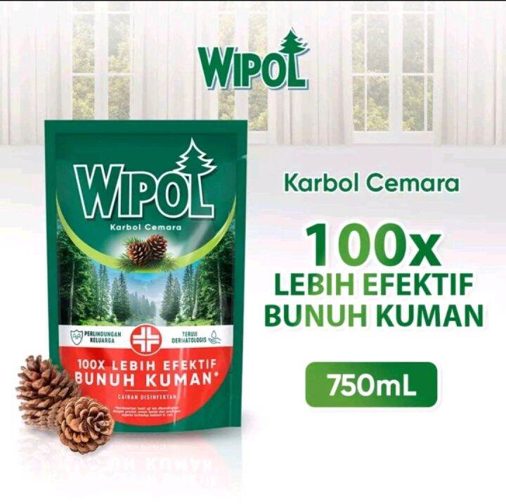 Wipol desinfektan pembersih lantai karbol pine 750 ml | Lazada Indonesia