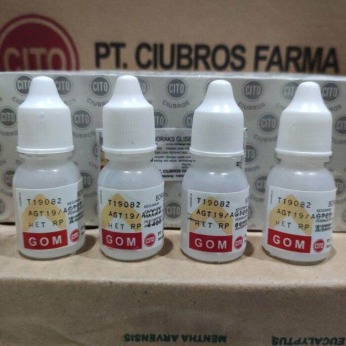 GOM Borak Gliserin 10 ml /Obat Sariawan/Aktivator Pembuatan Slime isi ...